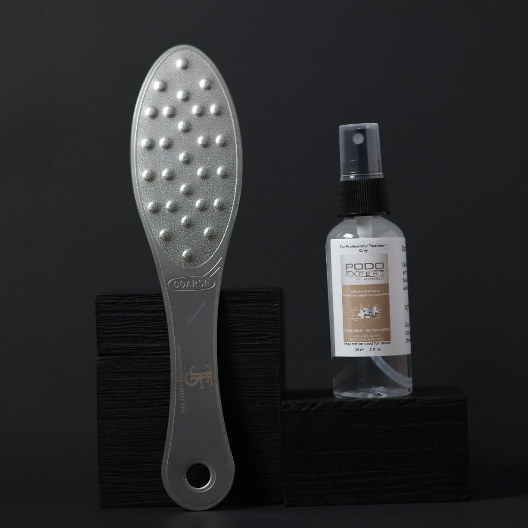 Innovative Foot Spa Foot File & Podoexpert liquid gold spray ...